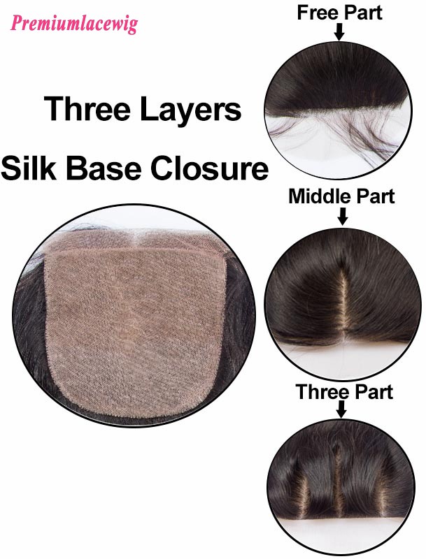 Deep Wave Malaysian Hair Silk Base Closure 16inch